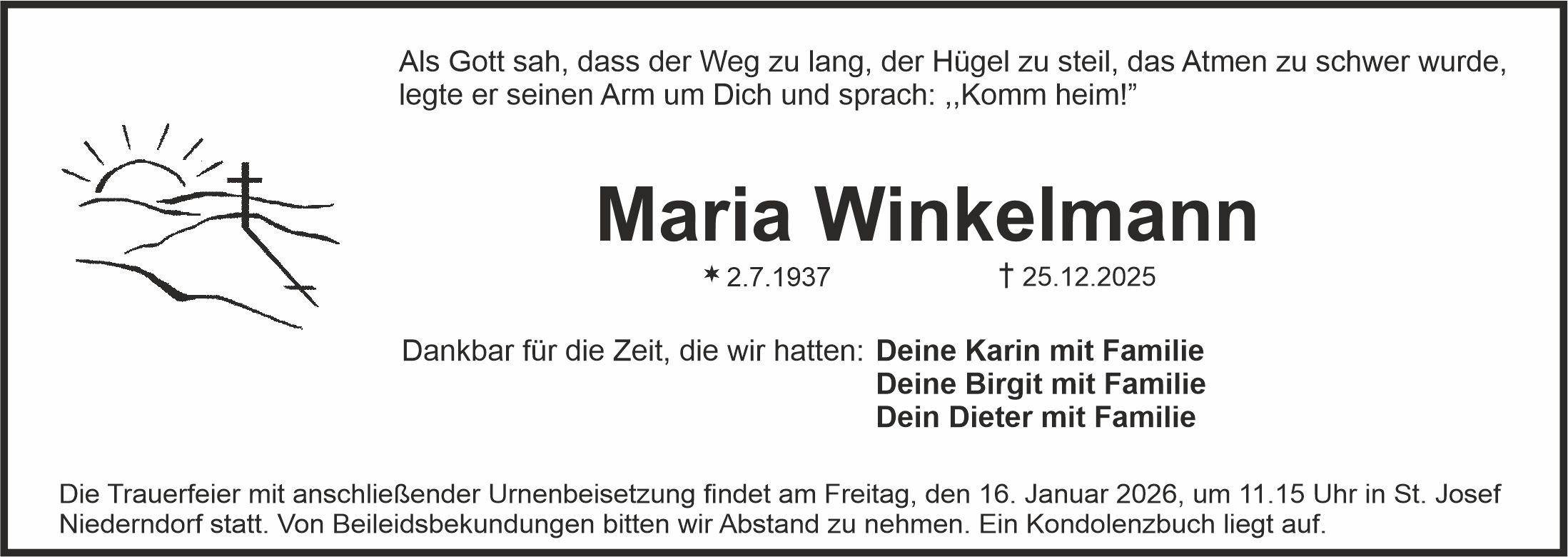 Traueranzeigen – Bestattungen Erich Petratschek Herzogenaurach