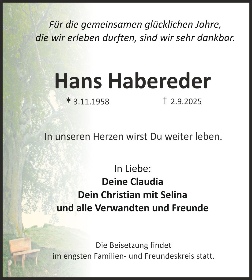 Traueranzeigen – Bestattungen Erich Petratschek Herzogenaurach